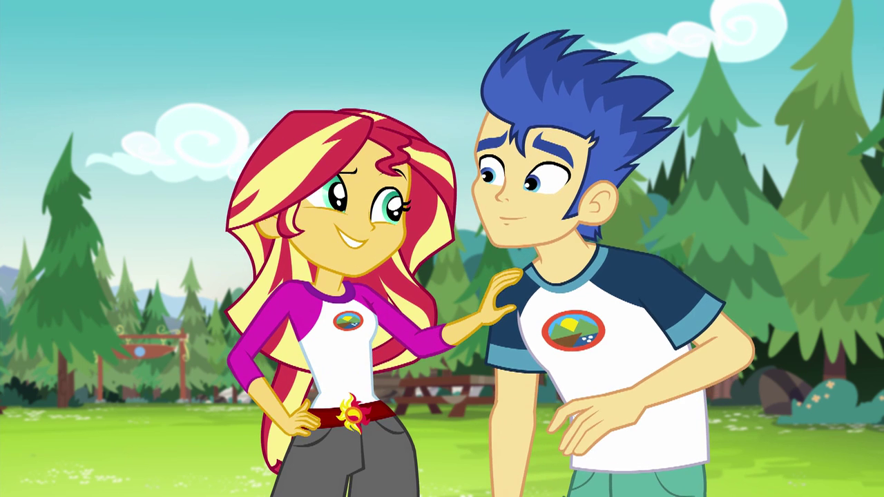 Image - Sunset Shimmer comforting Flash Sentry EG4.png | My Little Pony ...