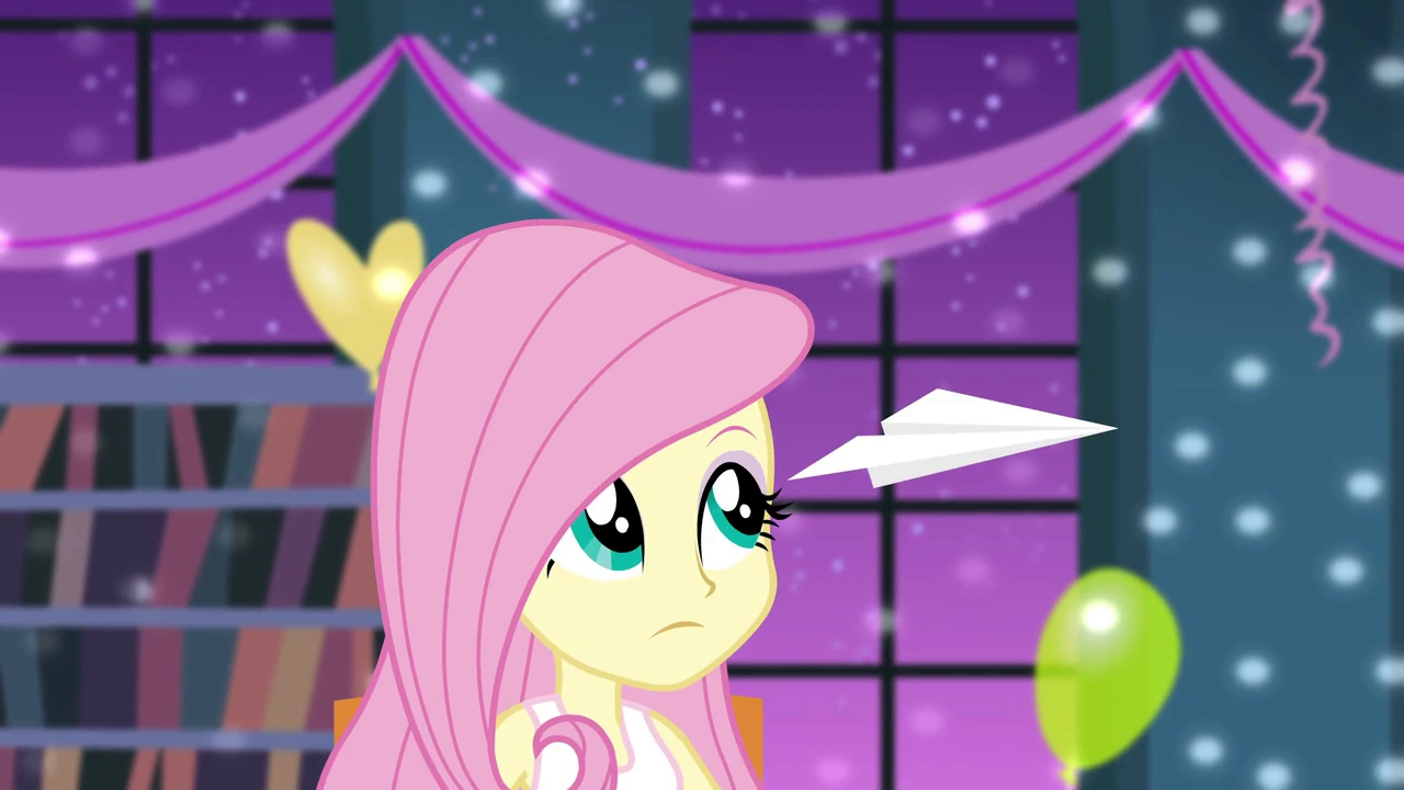 Image - Fluttershy sees paper airplane EG2.png | My Little Pony ...