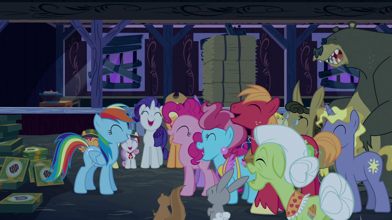 Image - Rainbow and ponies laughing together S6E15.png | My Little Pony ...