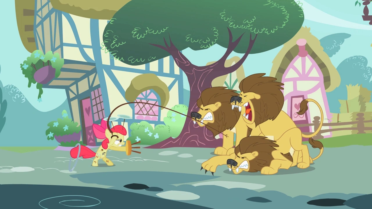 Image - Apple Bloom lion taming S2E6.png | My Little Pony Friendship is ...