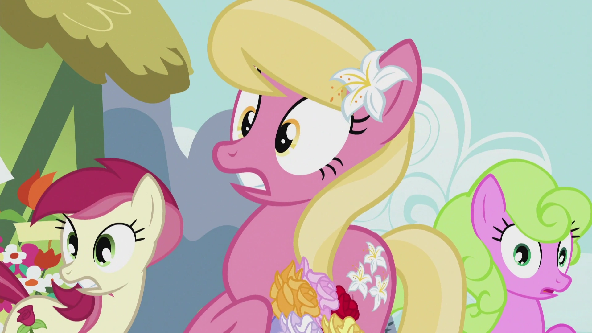 Image - Flower ponies in shock S5E9.png | My Little Pony Friendship is ...