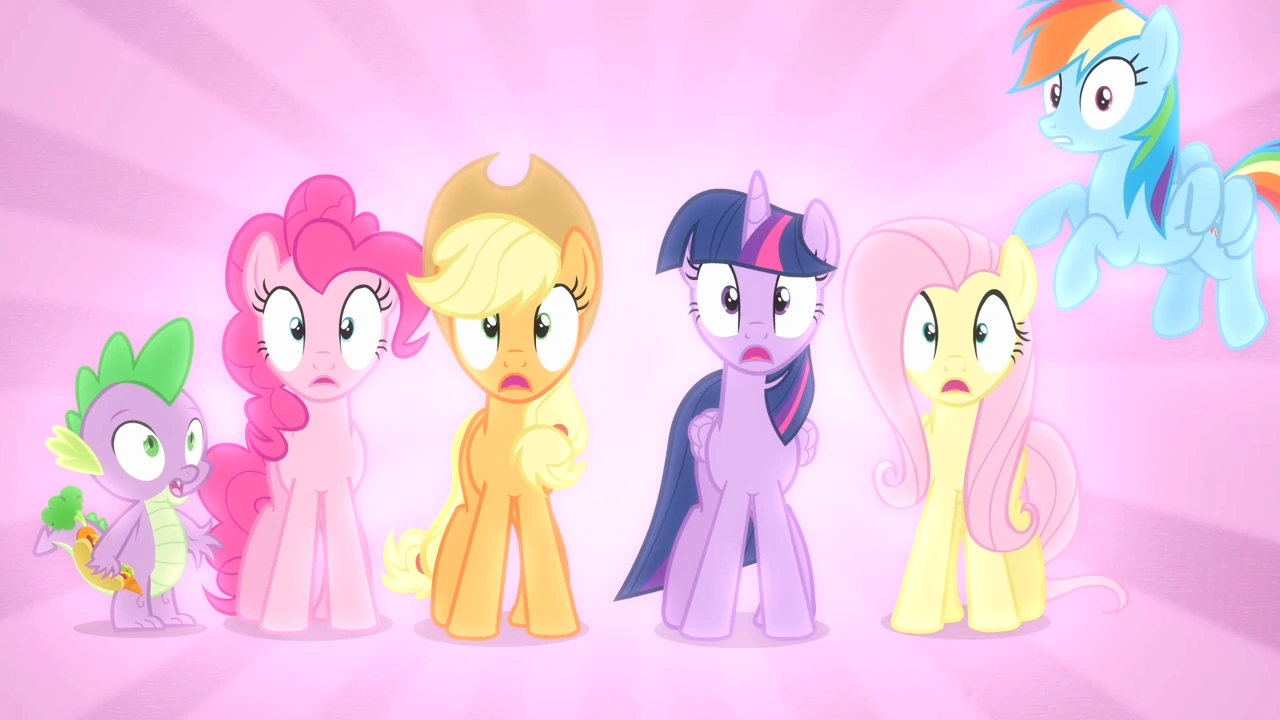 Image - Main ponies and Spike shocked S04E08.png | My Little Pony ...