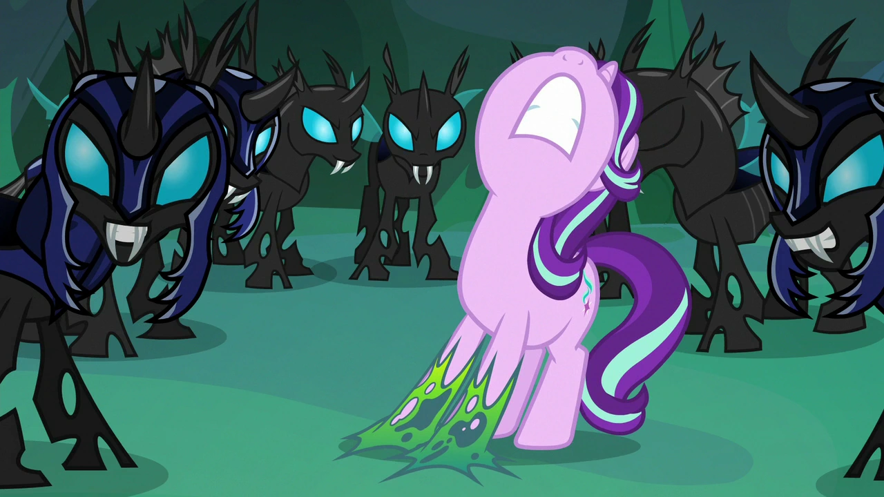 Image - Thorax stuck in changeling slime S6E26.png | My Little Pony ...