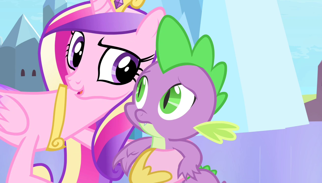 Image - Cadance with hoof around Spike S4E24.png | My Little Pony ...