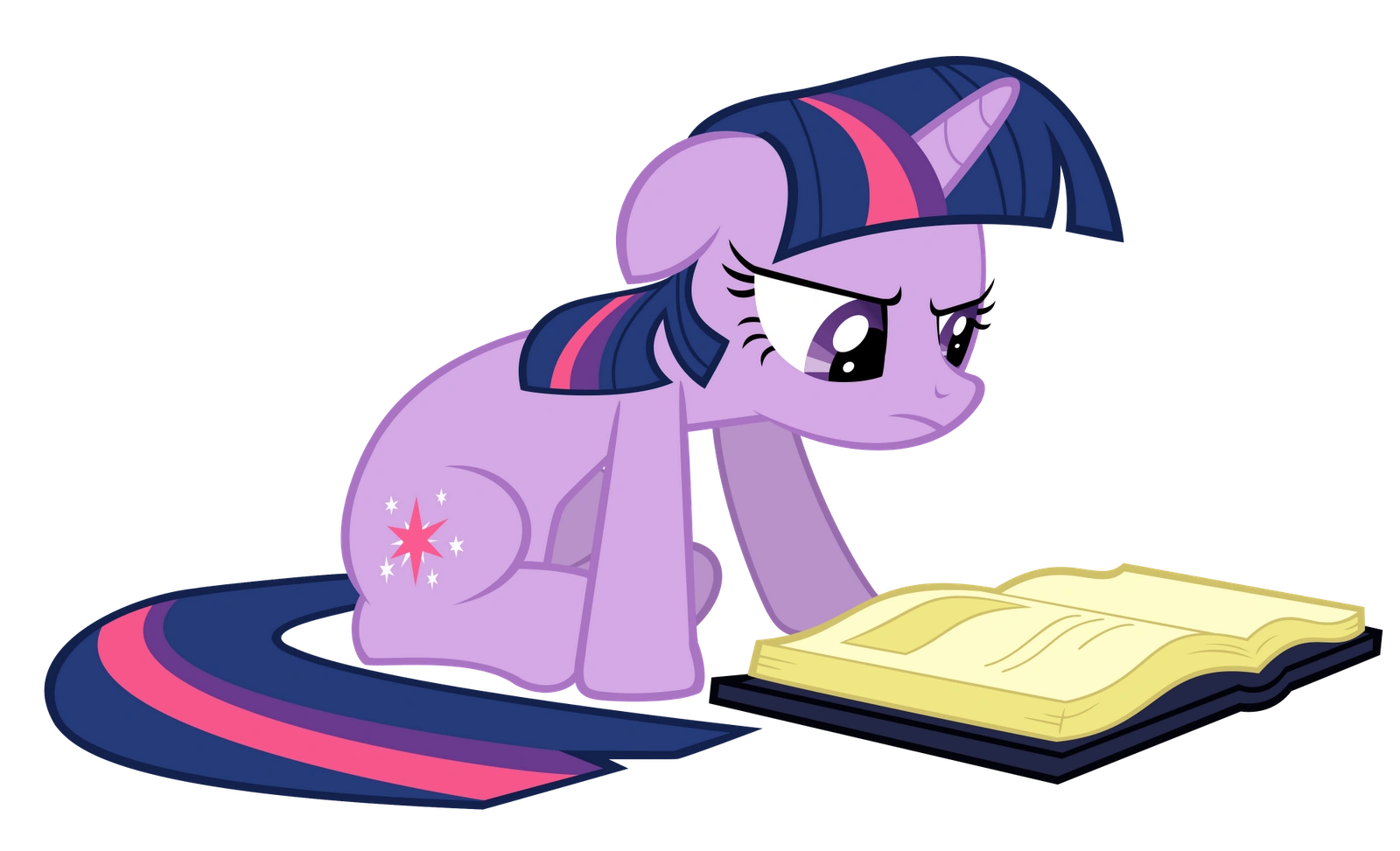 Image - FANMADE Twilight Sparkle reading a book vector.png | My Little ...