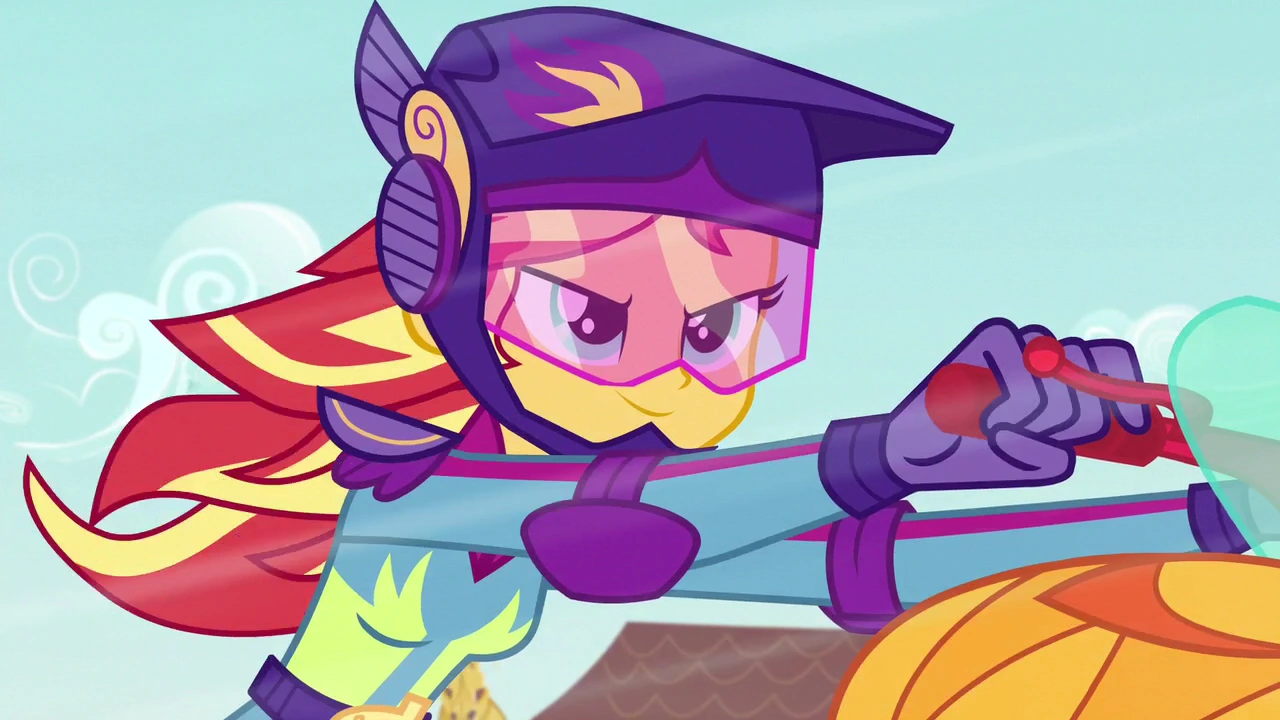 Image - Sunset riding her motorbike EG3.png | My Little Pony Friendship ...