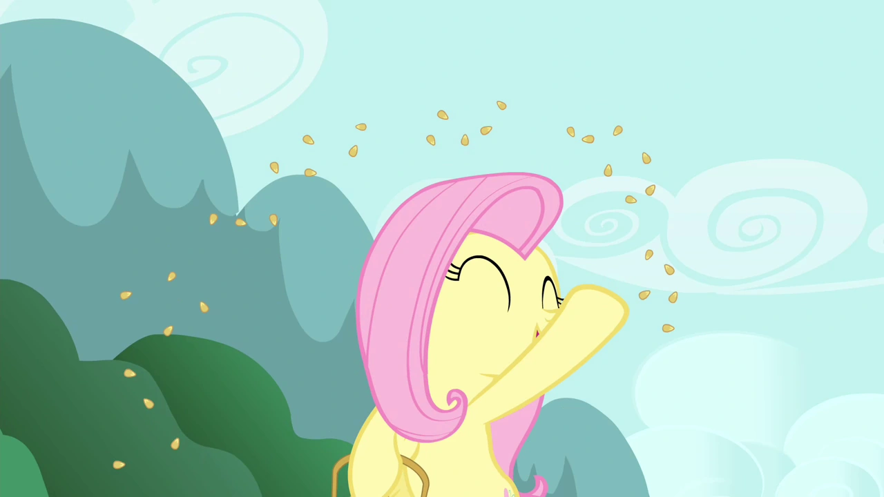 Image - Fluttershy throwing grains S4E14.png | My Little Pony ...