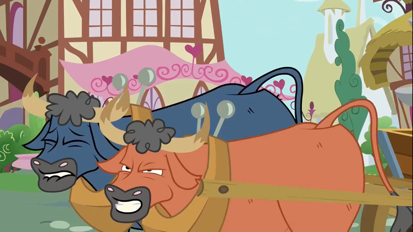 Image - Bulls Pulling Anvil Cart S2E17.png | My Little Pony Friendship ...