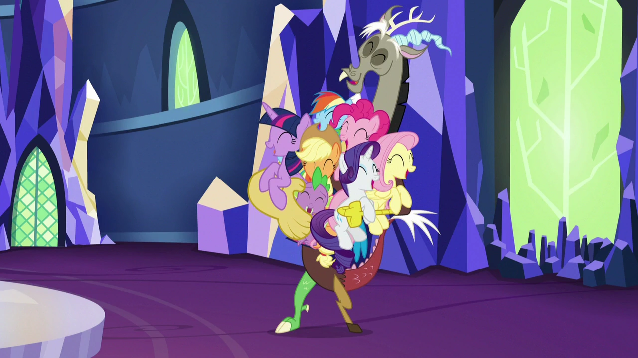 Image - Discord and main cast group hug S5E22.png | My Little Pony ...