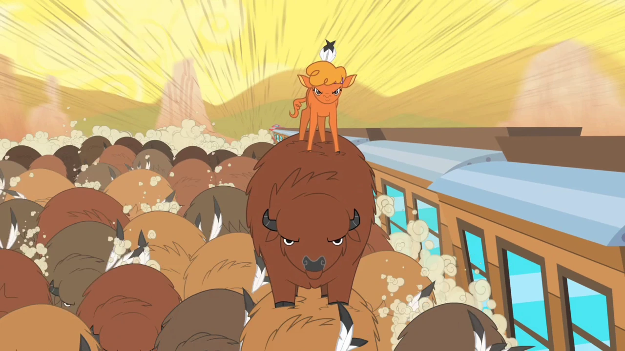 Image - Little Strongheart On Buffalo Back S1E21.png | My Little Pony ...