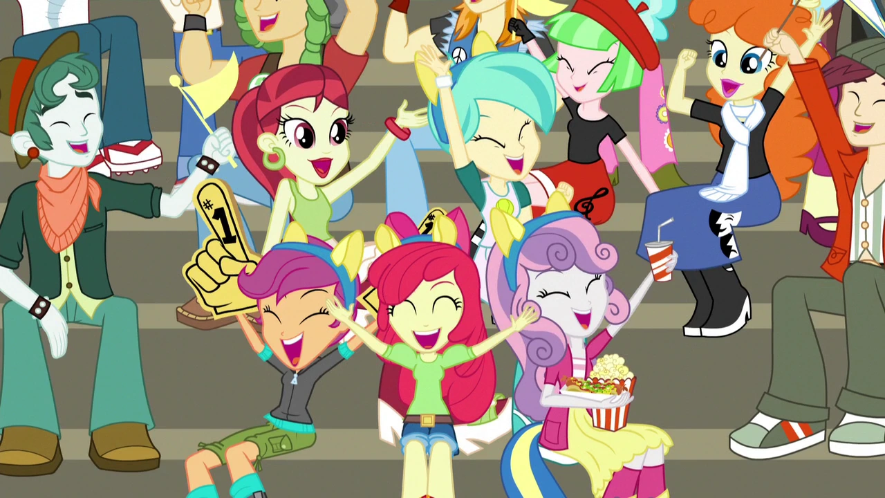 Image - Crusaders and CHS students cheer EG3.png | My Little Pony ...