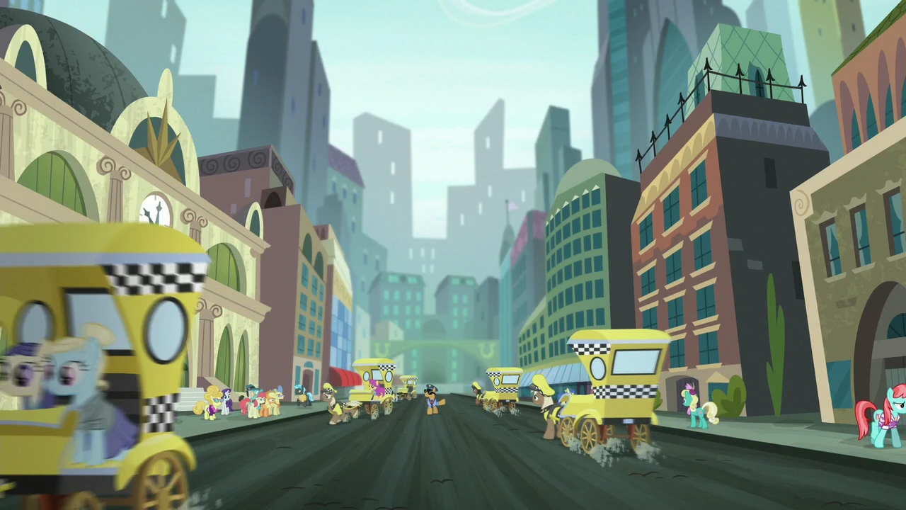 Image - Busy Manehattan thoroughfare S5E16.png | My Little Pony ...
