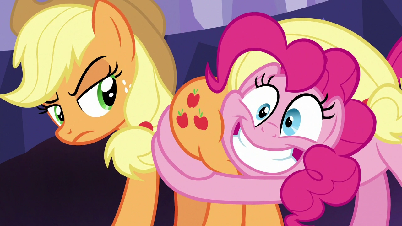 Image - Pinkie Pie hugging Applejack's flank S7E26.png | My Little Pony Friendship is Magic Wiki ...