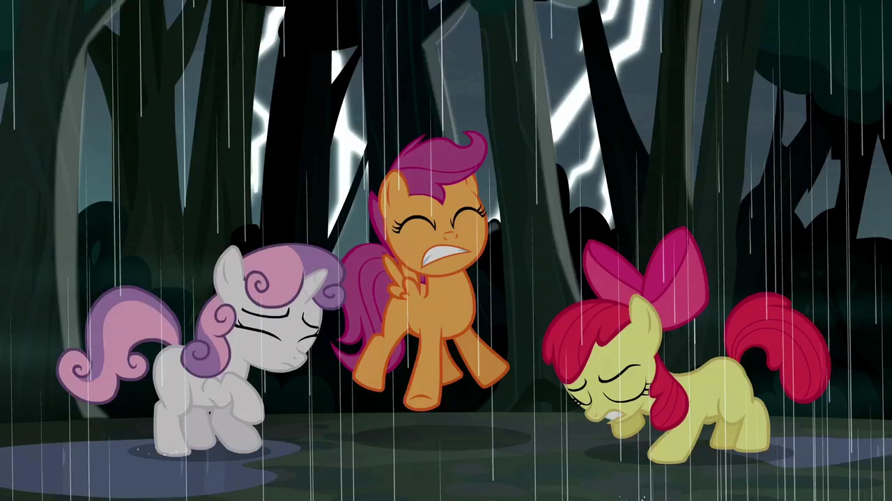 Image - CMC scared of lightning again S5E6.png | My Little Pony ...