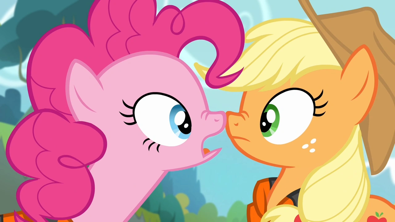 Image - Pinkie Pie looks at Applejack S4E09.png | My Little Pony ...