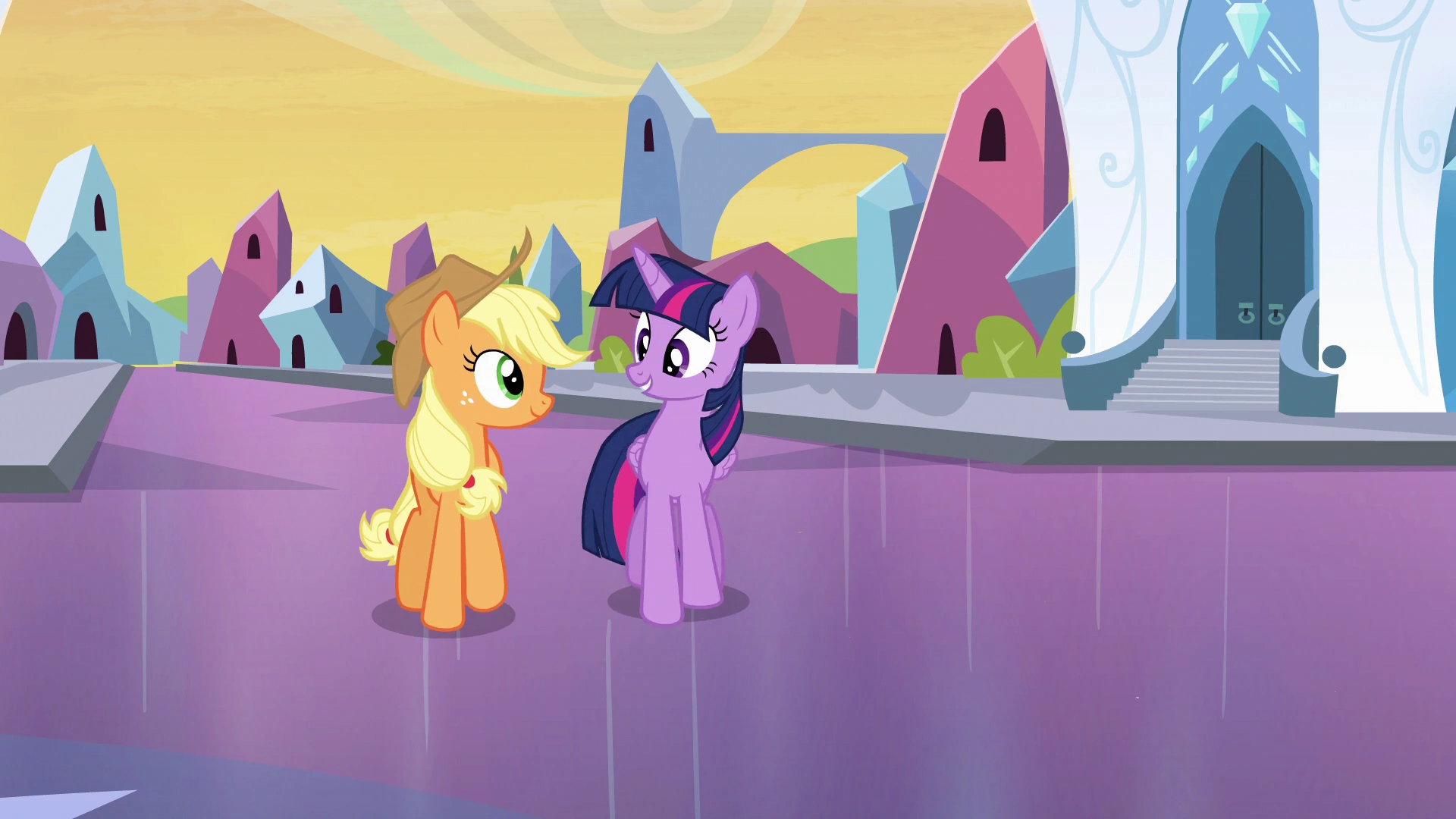 Image - Twilight walking with Applejack EG.png | My Little Pony ...