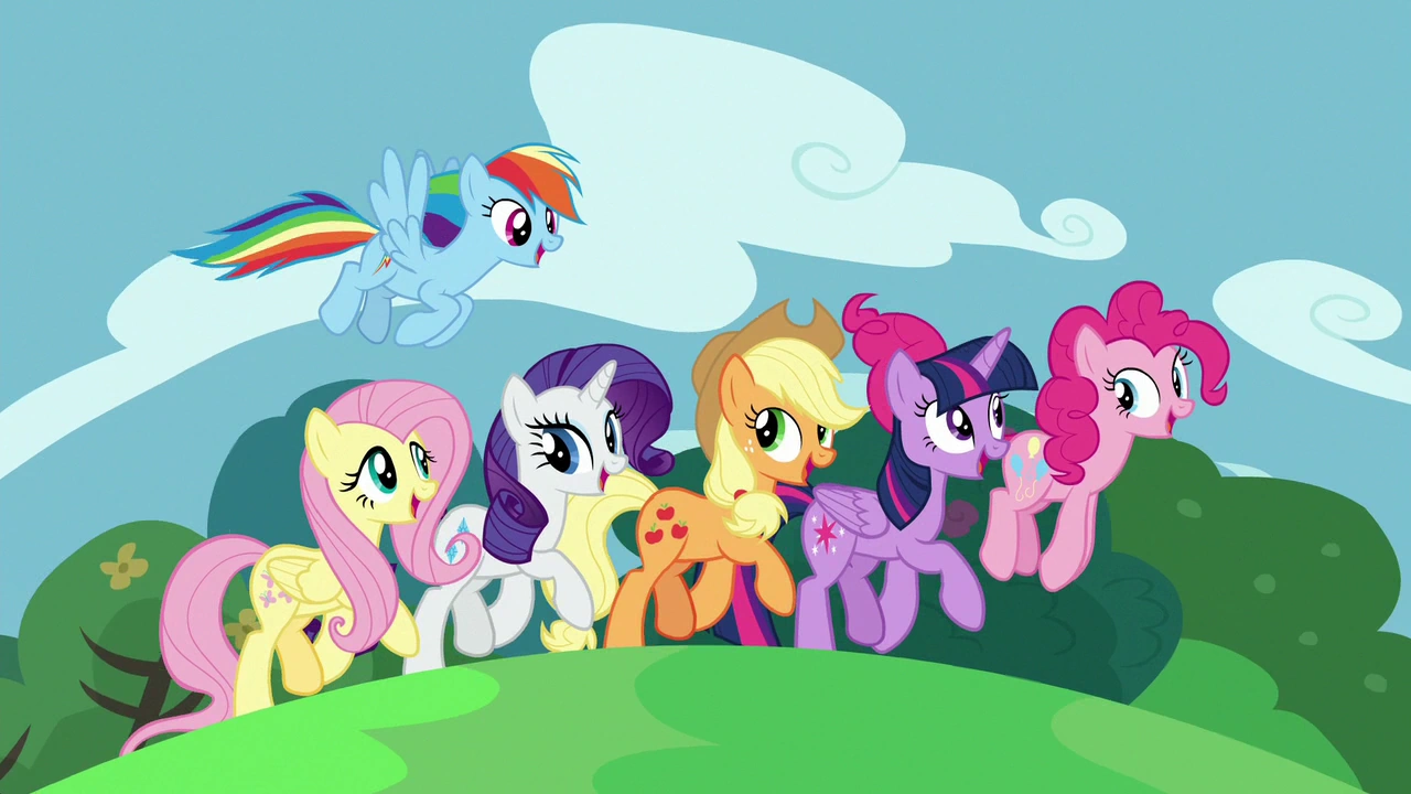 Image - Mane Six trotting through spring S7E2.png | My Little Pony ...