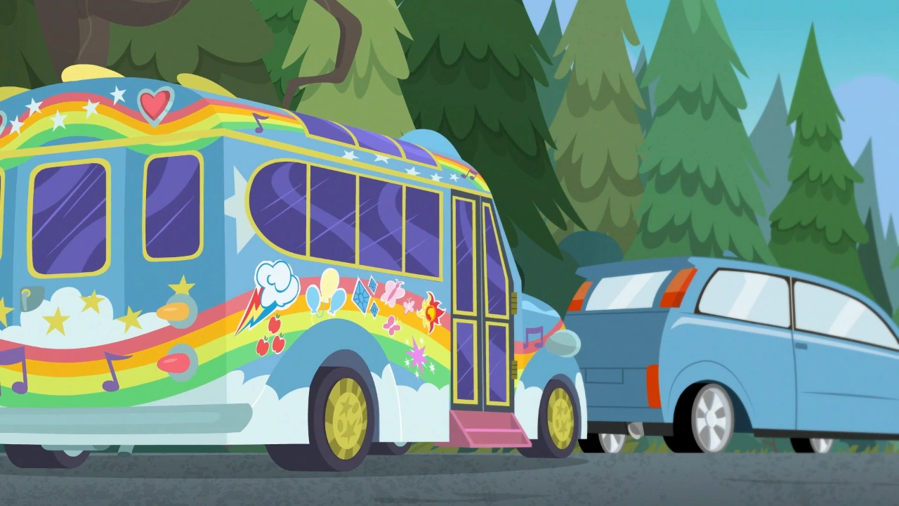 Image - The Rainbooms' bus gets stuck in traffic EGDS12.png | My Little ...