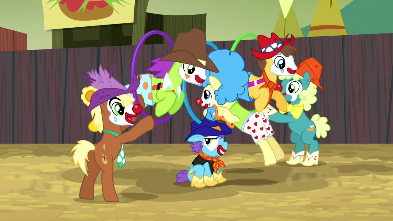 Image - Rodeo clowns jumping through hoops S5E6.png | My Little Pony ...
