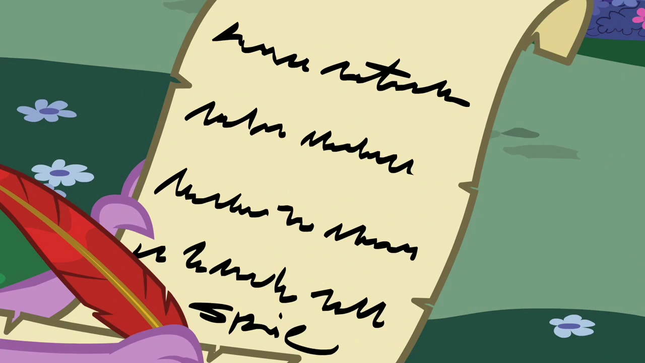 Image - Spike's letter to Princess Celestia S02E10.png | My Little Pony ...