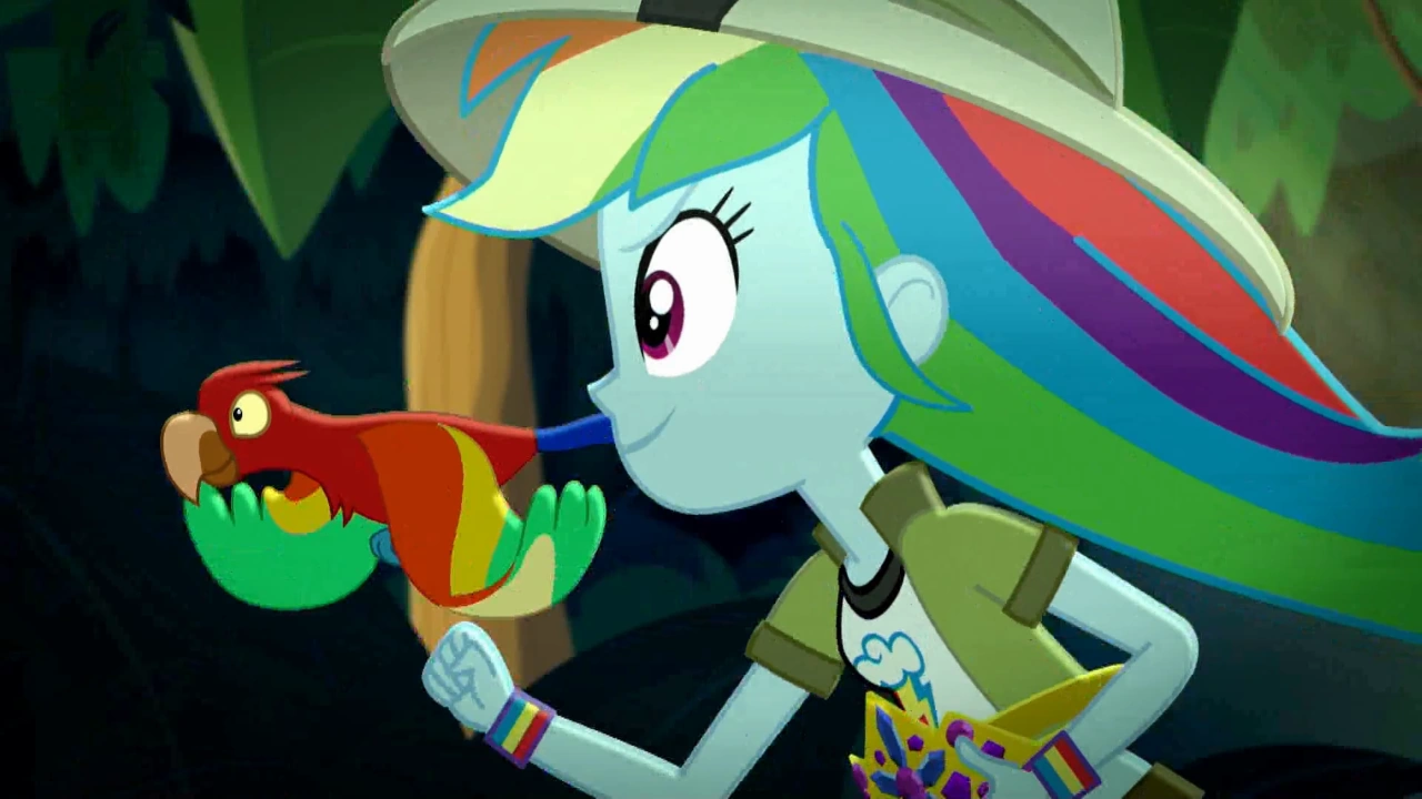 Image - Parrot flying alongside Rainbow Dash SS12.png | My Little Pony ...