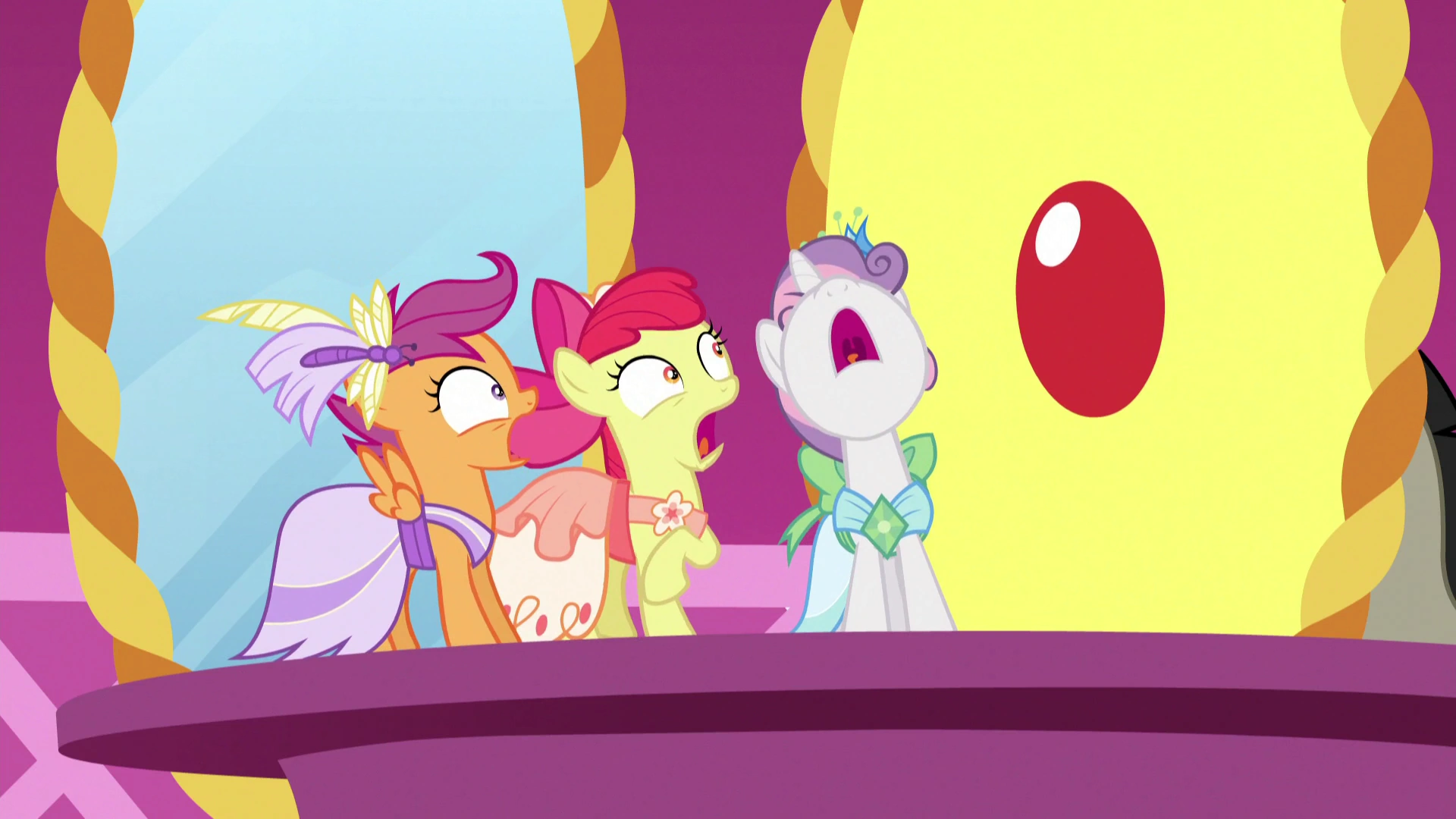 Image - Crusaders scream at Discord's giant eye S5E7.png | My Little ...