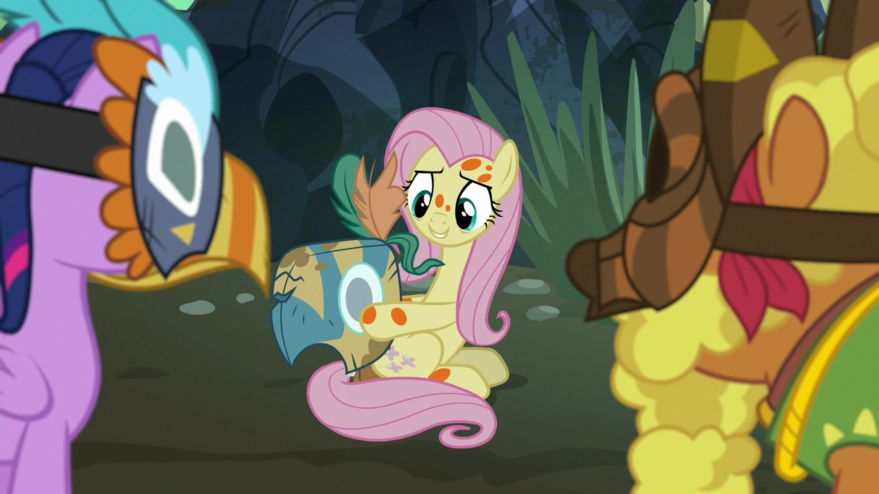 Image - Fluttershy holding Mage Meadowbrook's mask S7E20.png | My ...
