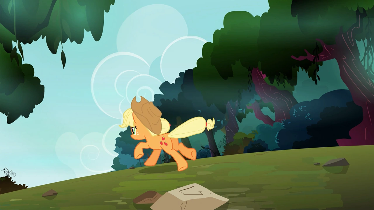 Image - Applejack running from the timberwolves S3E9.png | My Little ...