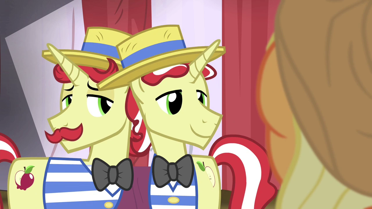 Image - Flim and Flam looking at AJ S4E20.png | My Little Pony ...