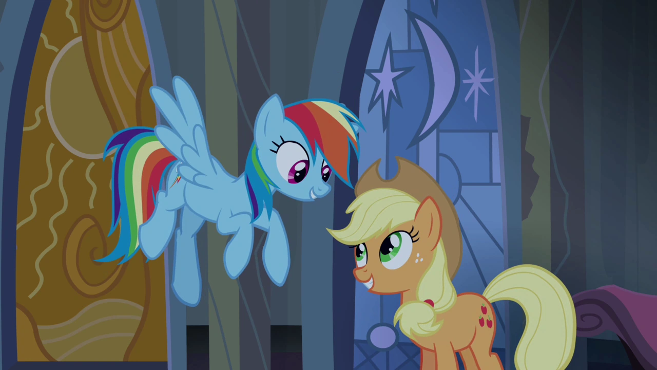Image - Rainbow Dash and Applejack relieved S4E03.png | My Little Pony ...