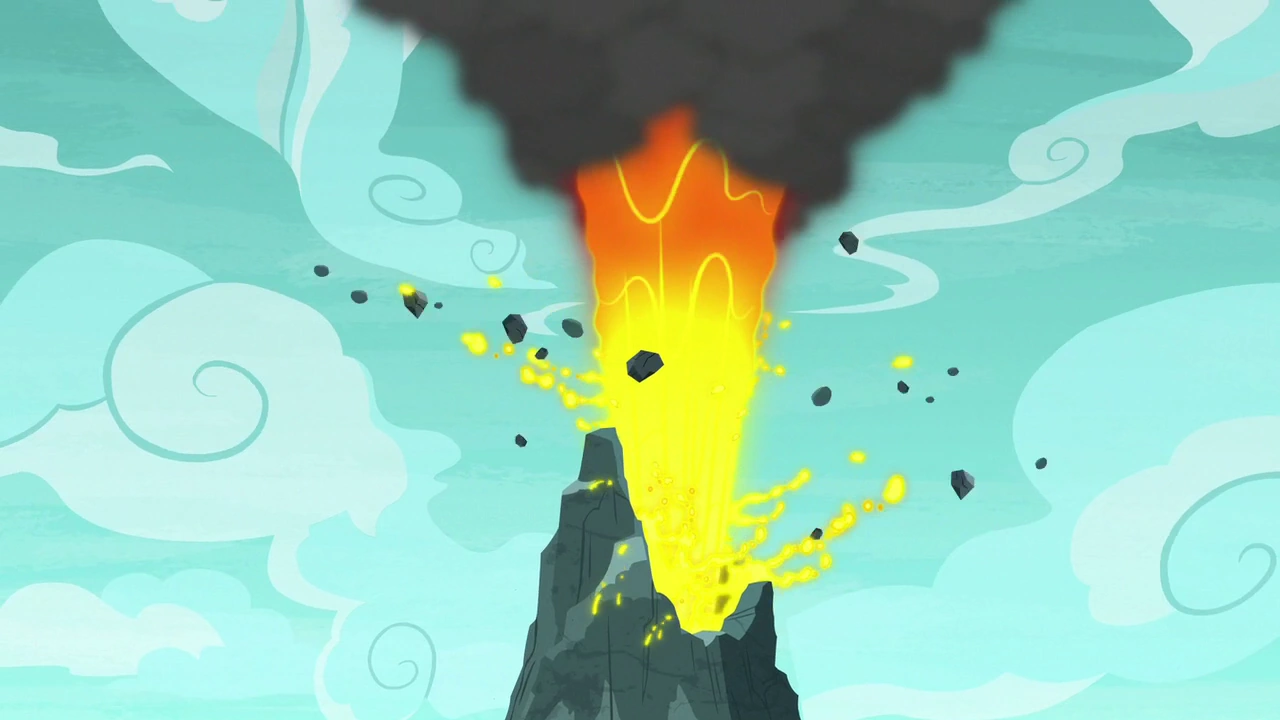 Image - Lava erupting out of the volcano S7E16.png | My Little Pony ...