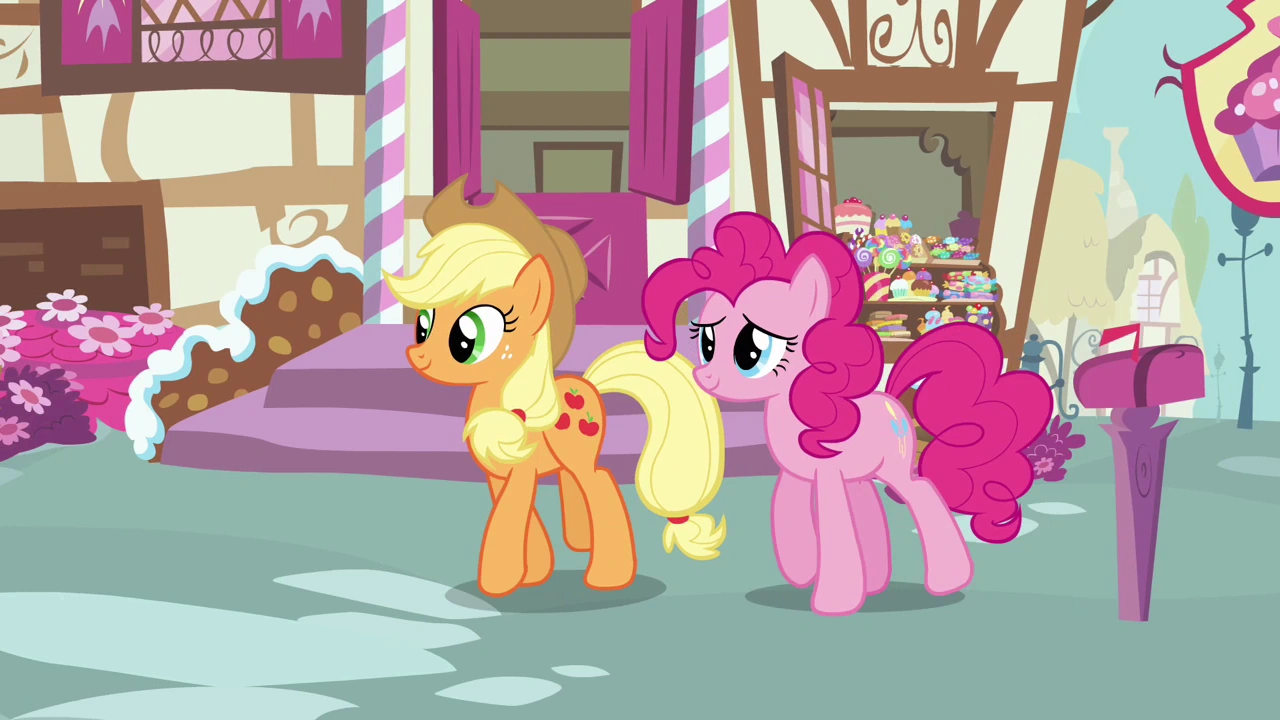 Image - Pinkie Pie and Applejack walking S3E07.png | My Little Pony ...