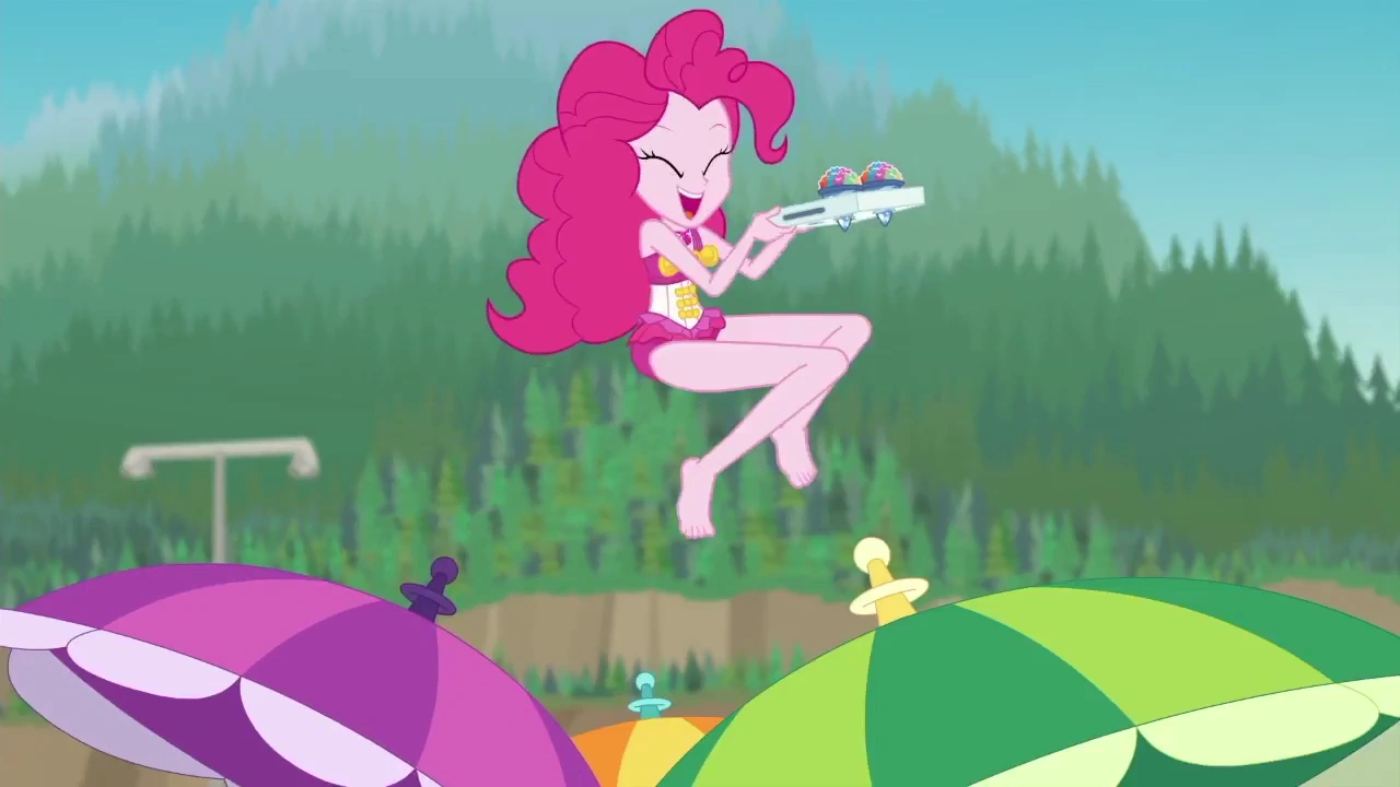 Image - Pinkie Pie jumping on beach umbrellas EGDS16.png | My Little ...