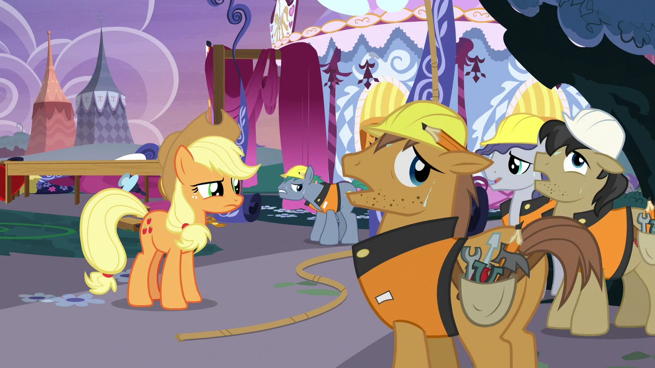 Image - Construction ponies groan with exhaustion S7E9.png | My Little Pony Friendship is Magic ...