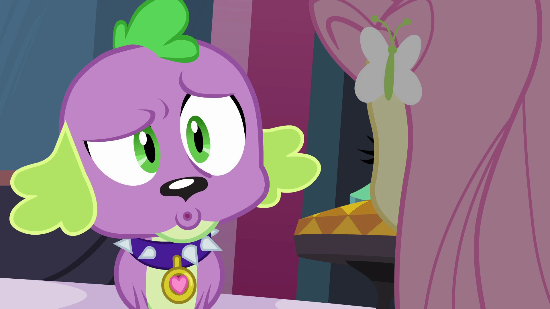 Image - Spike confused by Fluttershy's behavior EG.png | My Little Pony ...