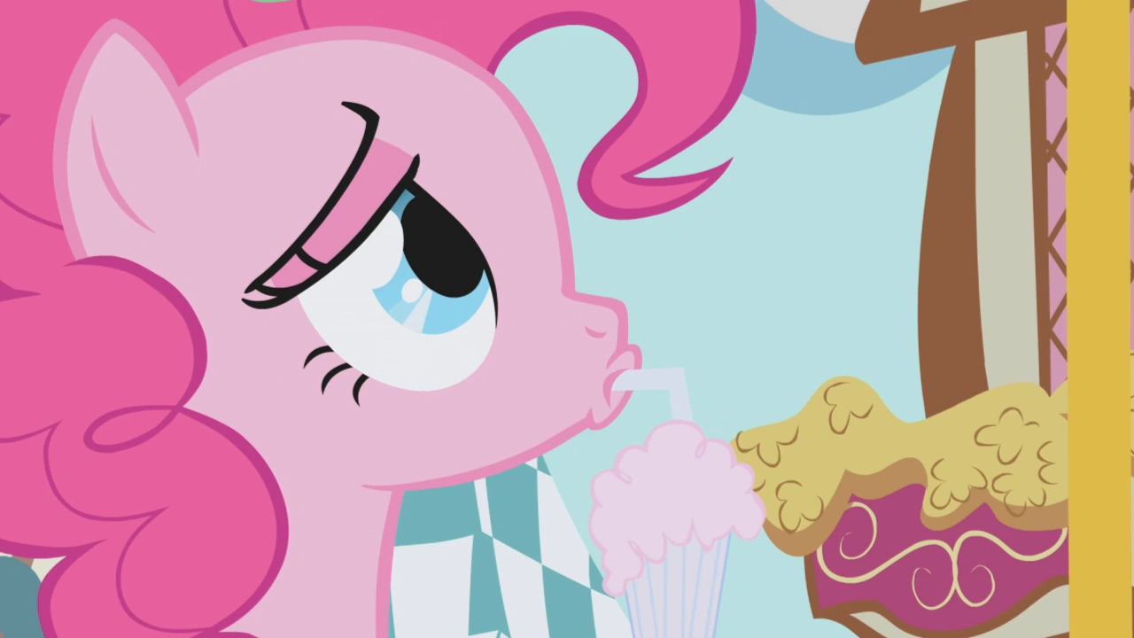 Image - Pinkie drinking a milkshake S1E05.png | My Little Pony ...