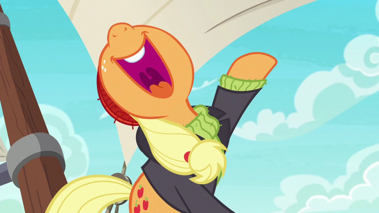 Image - Applejack laughing like a pirate S6E22.png | My Little Pony ...