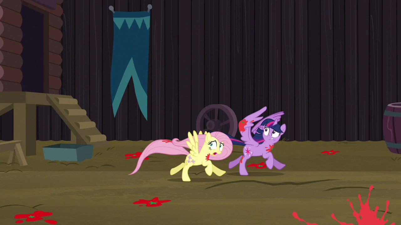 Fluttershy Running Away
