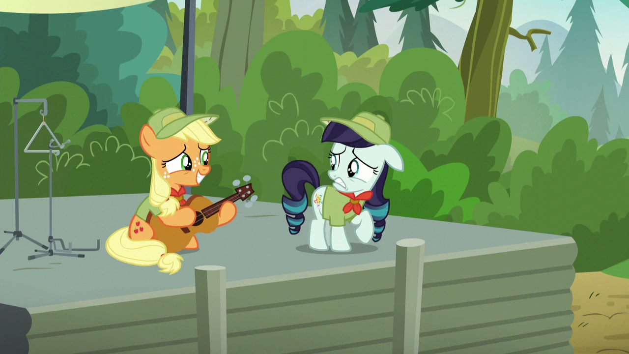 Imagem - Rara looking nervous; AJ smiles at Rara S5E24.png | My Little ...