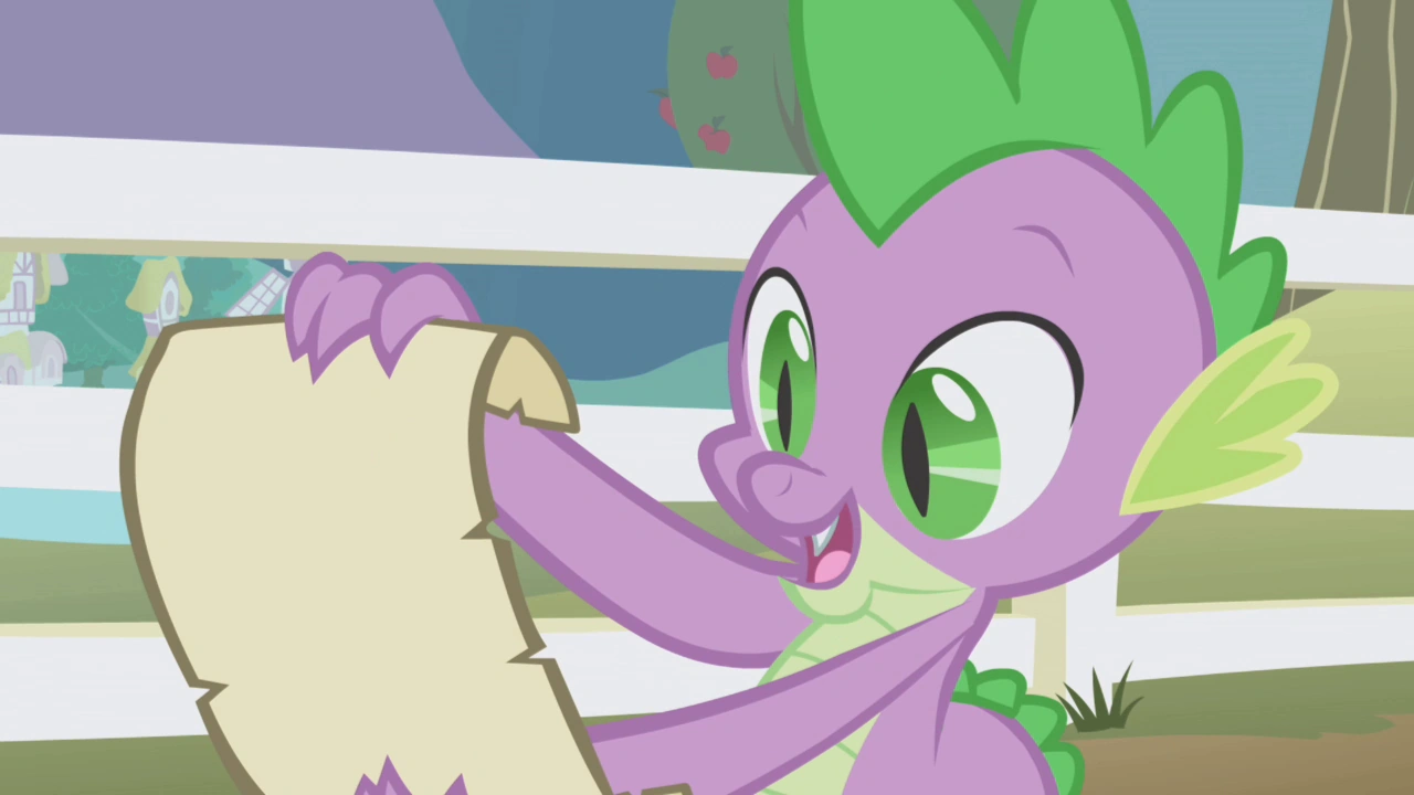 Image - Spike continues reading letter S1E03.png | My Little Pony ...