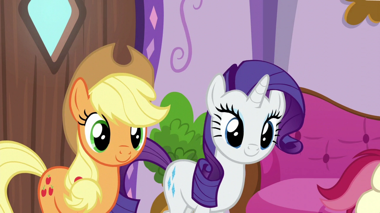 Image - Applejack and Rarity arrive at the spa S6E10.png | My Little ...
