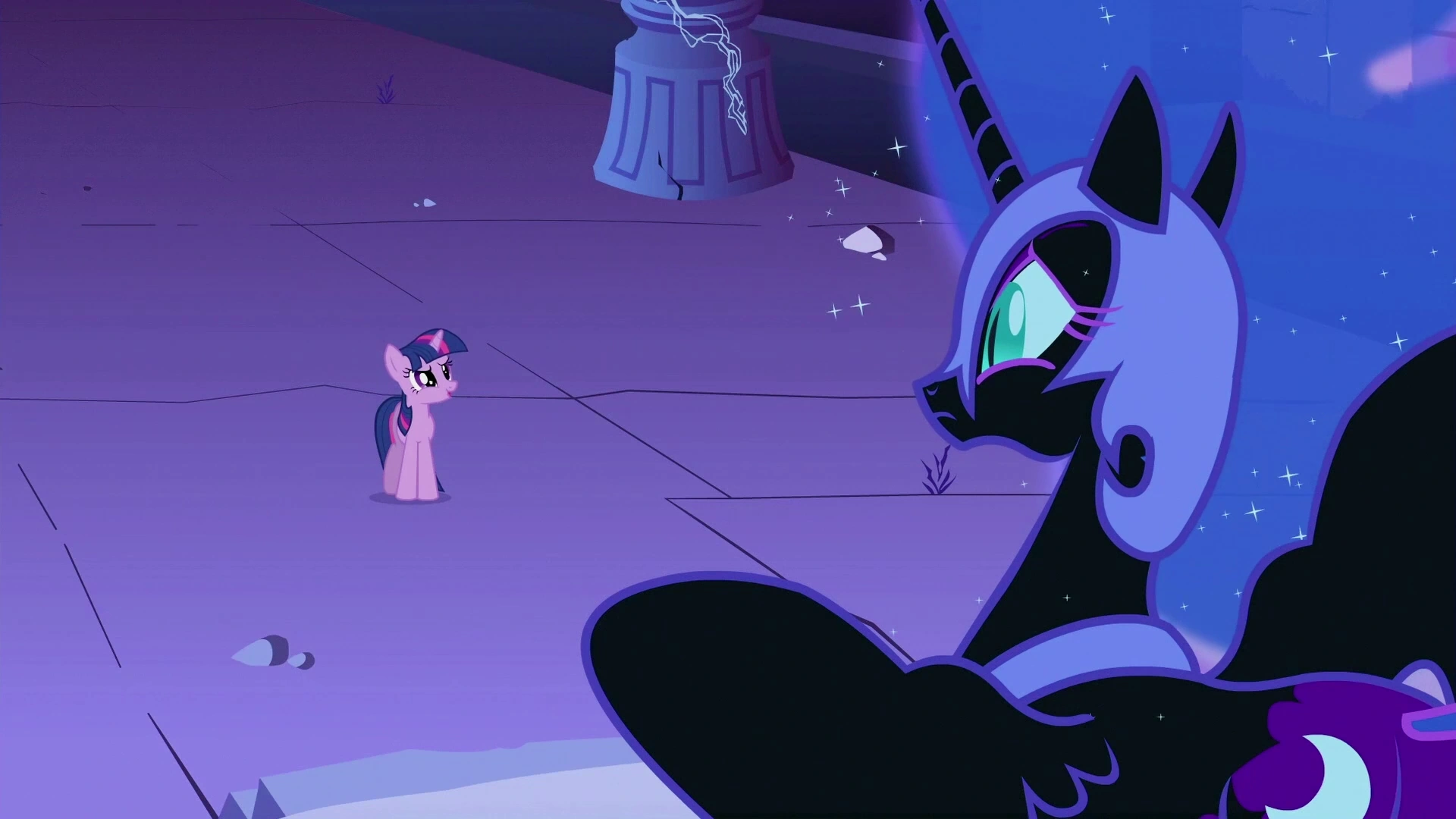 Image - Nightmare Moon and Twilight S1E2.png | My Little Pony ...