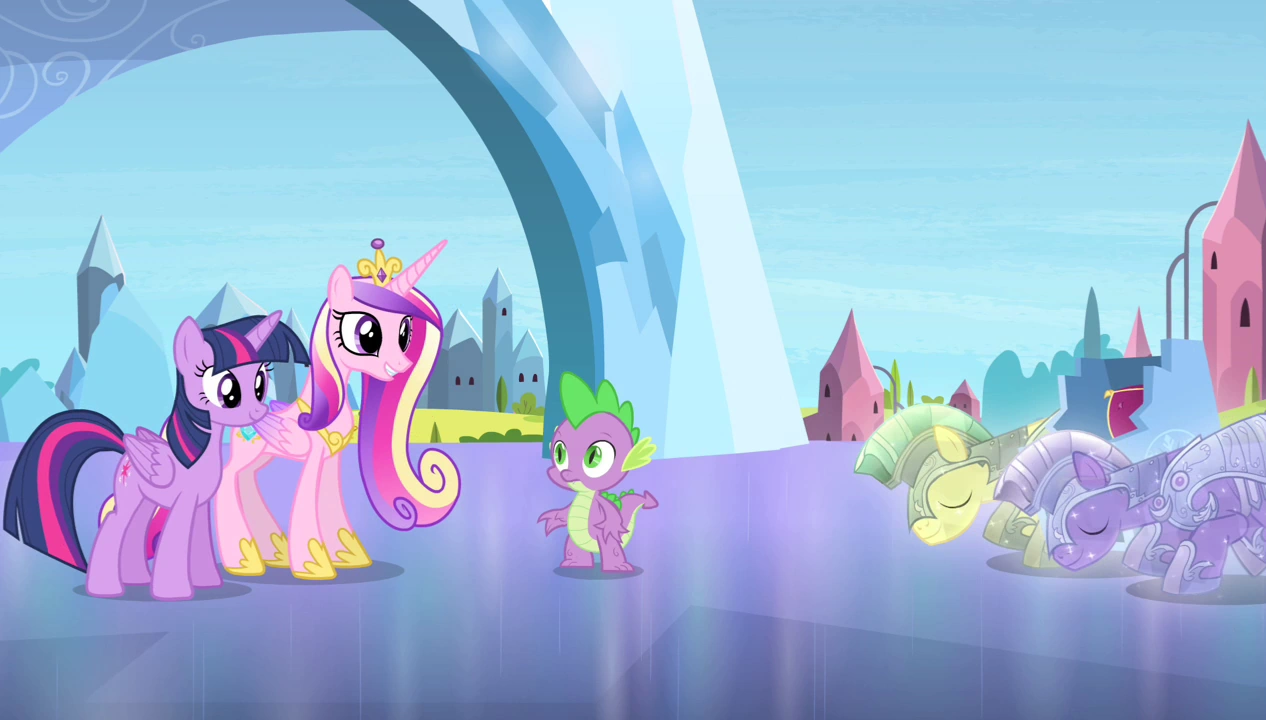 Image - Crystal royal guards backing away S4E24.png | My Little Pony ...