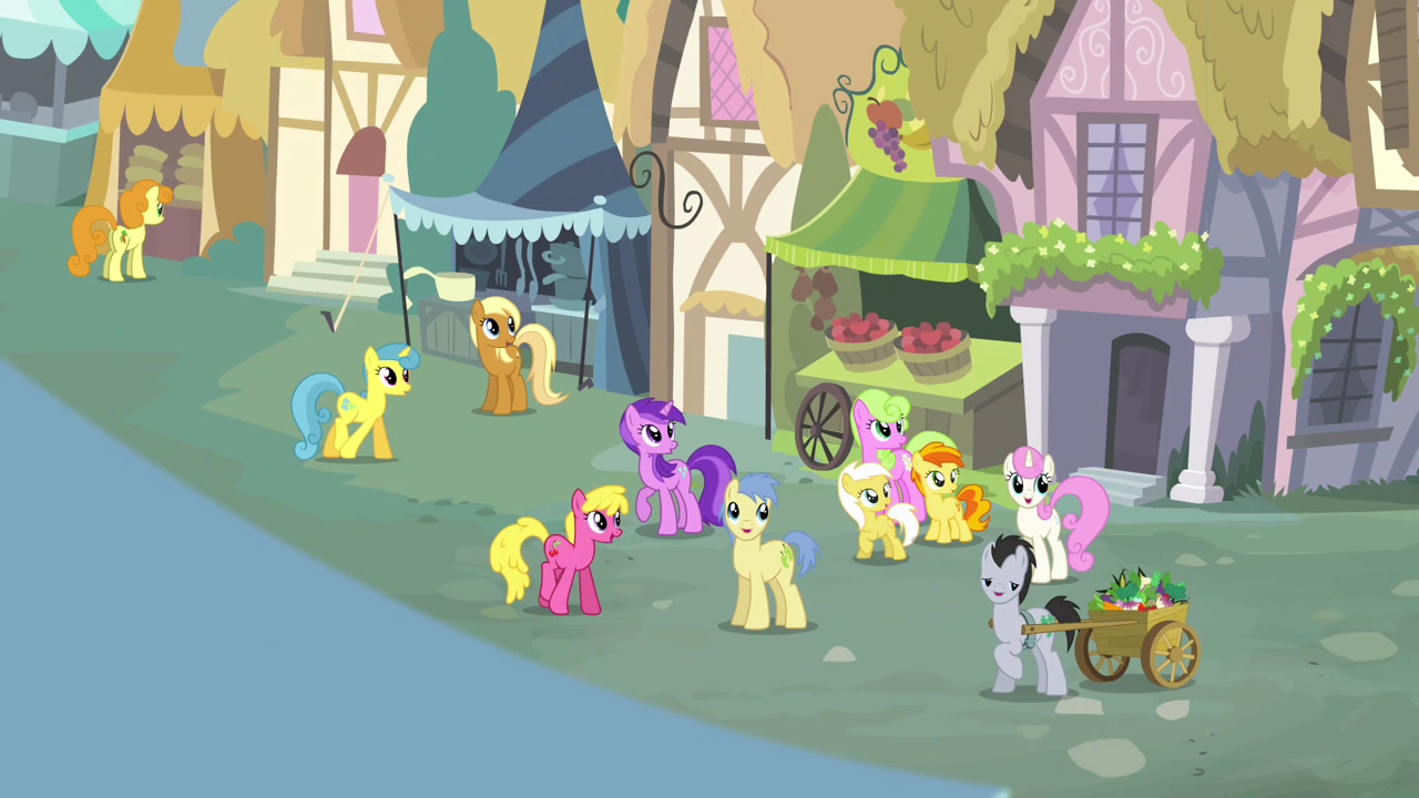 Image - Crowd of ponies singing S4E12.png | My Little Pony Friendship ...