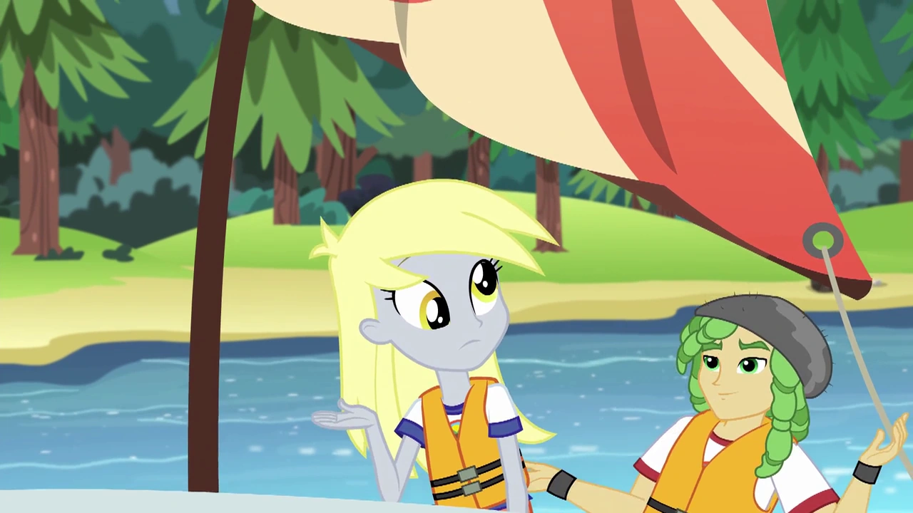 Image - Derpy and Sandalwood shrugging EG4.png | My Little Pony ...