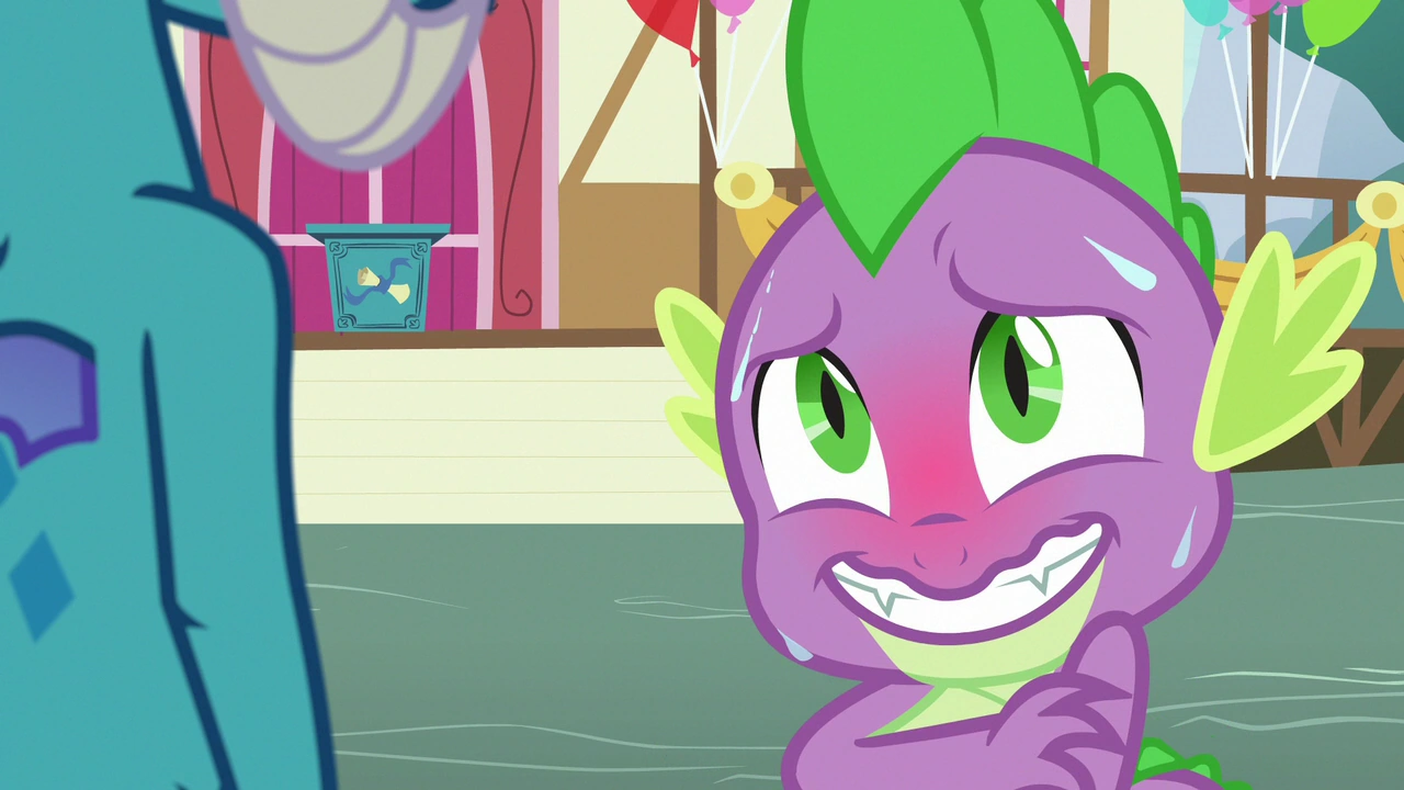 Image - Spike blushing and sweating at Ember S7E15.png | My Little Pony ...