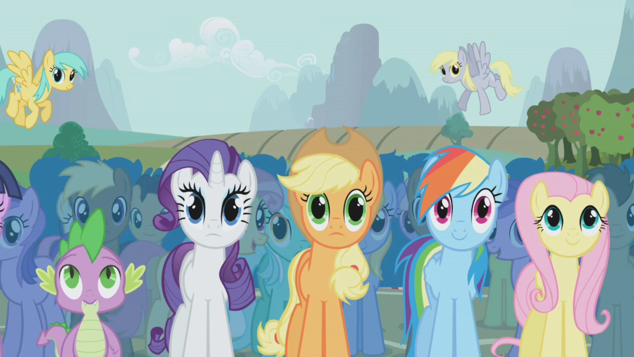 Image - Crowd gathers around stage S1E06.png | My Little Pony ...