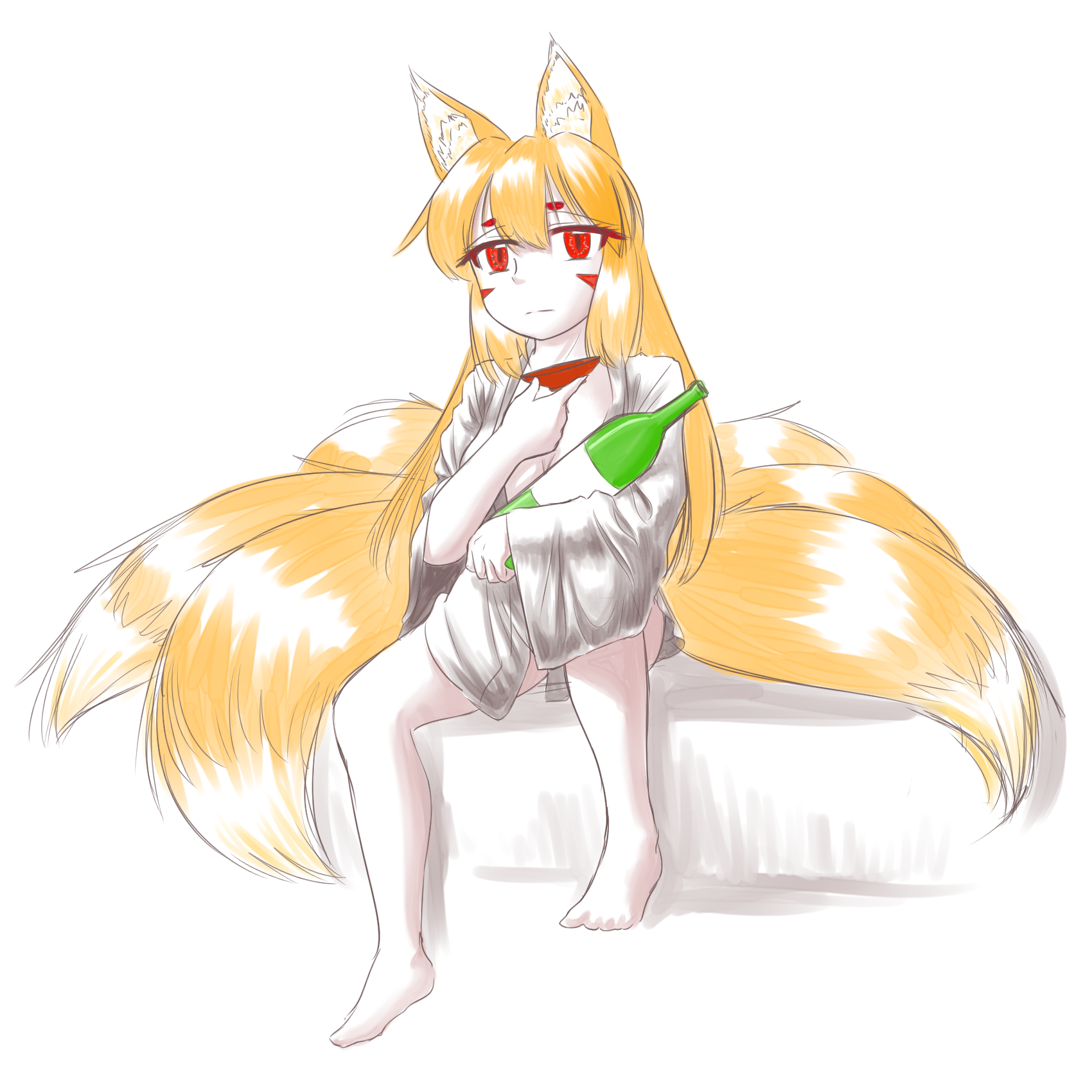 Image Monster Inari Drinkingpng Monster Girl Encyclopedia Wiki