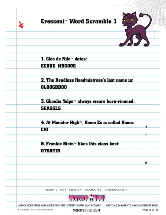 Image - Activity Book 16.jpg | Monster High Wiki | FANDOM powered by Wikia