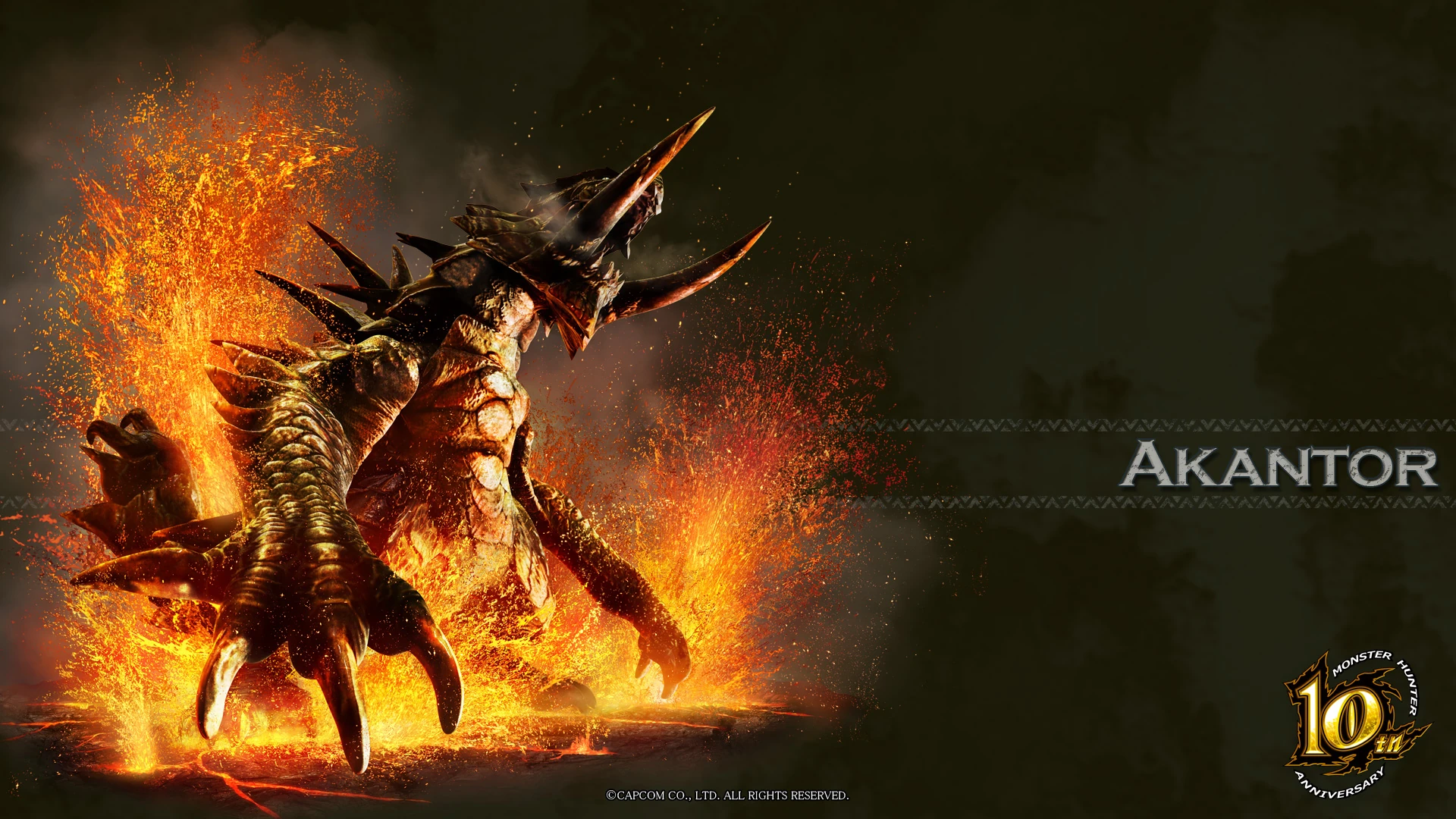 Image - MH 10th Anniversary-Akantor Wallpaper 001.jpg | Monster Hunter ...